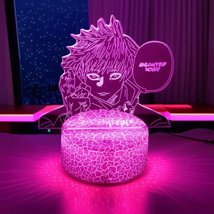 3D Anime Lamp Jujutsu Kaisen Led Night Light RGB Table Lamps Satoru ...