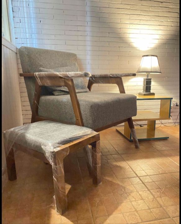 accent chair + foot Stool, unique and beautiful design arm chair | Daraz.pk