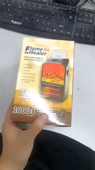Mini Dancing Flame Electric Heater – 900W Portable Wall Plug-In Home ...