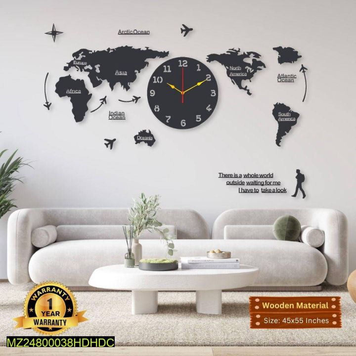 World Map Clock | Daraz.pk: Buy Online at Best Prices in Pakistan | Daraz.pk