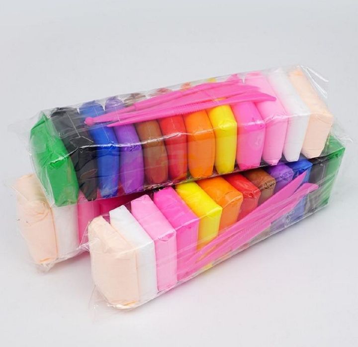Light Clay (36 Pieces) Air Dry Polymer Plasticine Modelling Clay Super Light DIY Soft Creative ...
