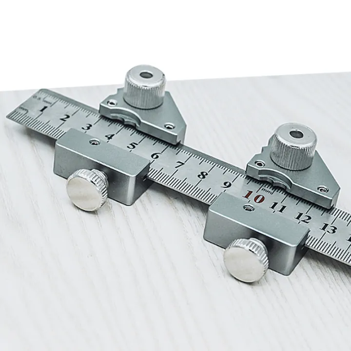 Woodworking 300mm Stainless Steel Marking Scriber Ruler Line Drawing ...