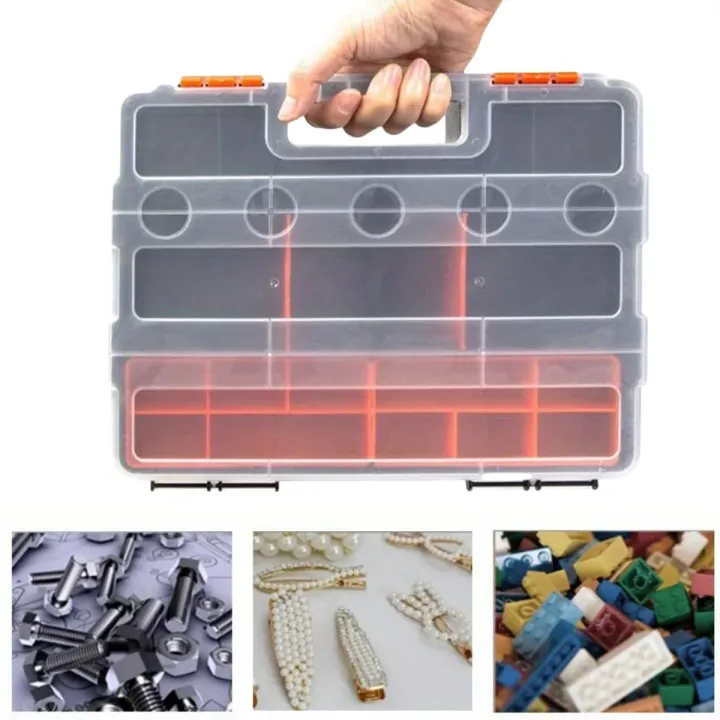 Multi-Grid Combination Screw Storage Box Portable Parts Box Hardware ...
