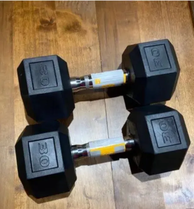PAIR OF (2)Rubber coated dumbles/ high quality dumbles 1kg/2kg/3kg/4kg ...