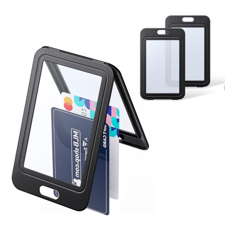 Popular 5PCS Transparent Work Card Badge Holder Office Staff Employees ...