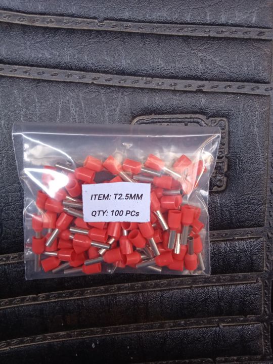 Pack of 100 pcs Tube Thimble lugs 2.5mm - useful in solar wiring | Daraz.pk