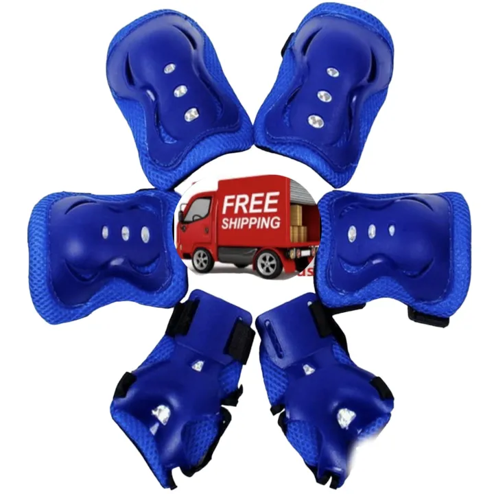 6 Pieces Kids Outdoor Sports Protective Gear Knee Pads Elbow Pads Wrist ...