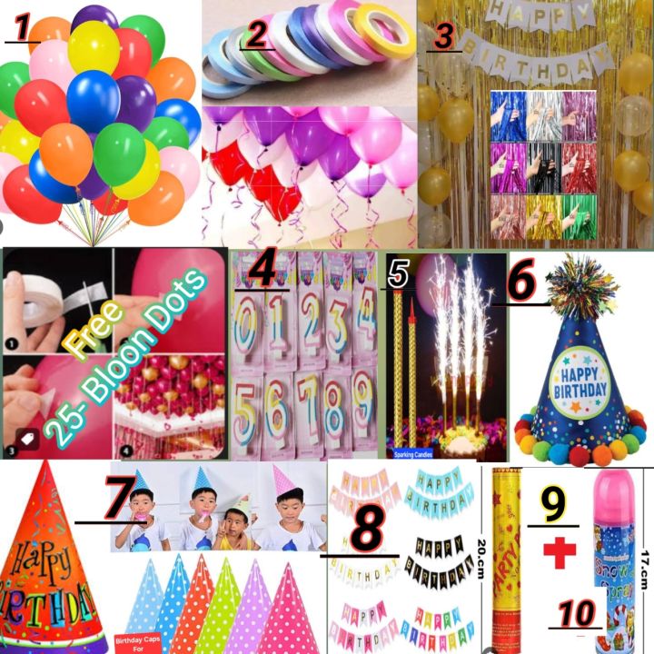 Birthday Items. full pack of birthday celebrations, happy birthday ...
