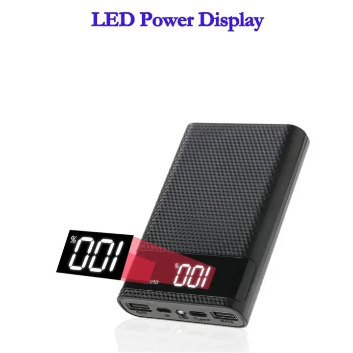 4x18650 Battery DIY Power Bank Case Charge Storage Box 5V Dual USB Type ...