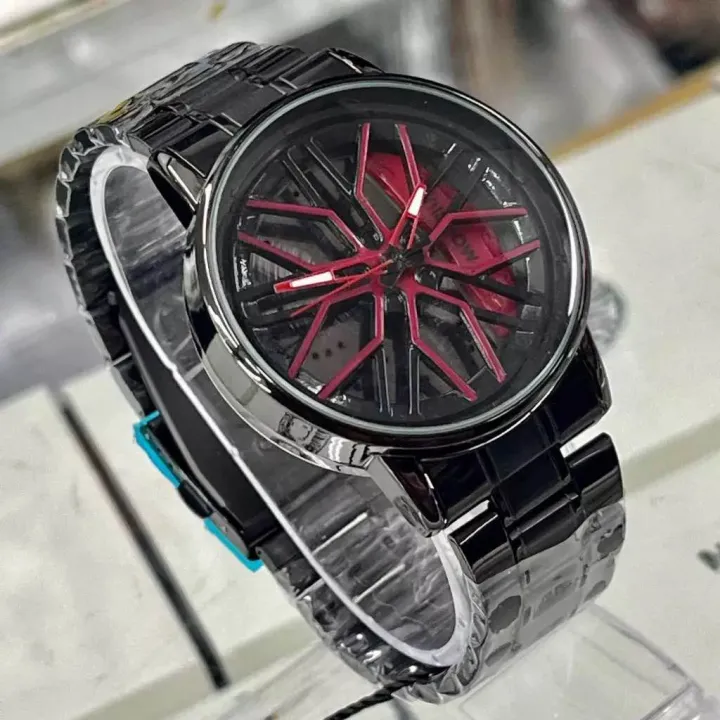 Wheel watch move wheel Waterproof Stainless Steel Quartz Wrist Watch ...