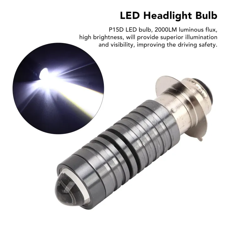 Universal Dual Colour LED Headlight Bulb P15D H6 PX15D For Bike | Daraz.pk