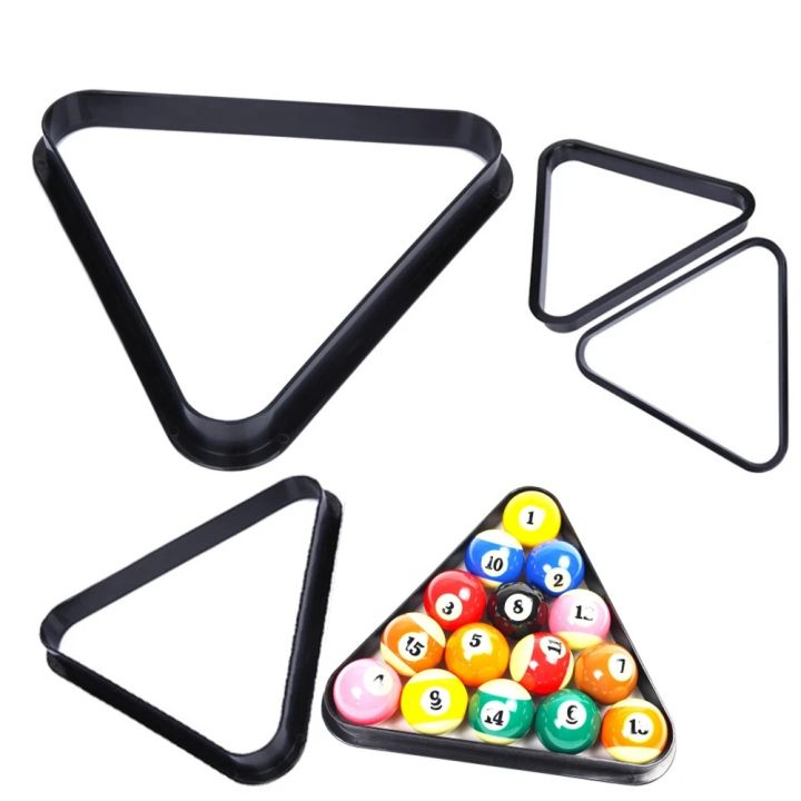 Black Plastic Pool Ball Billiard Table Triangle Rack Standard Size Open ...