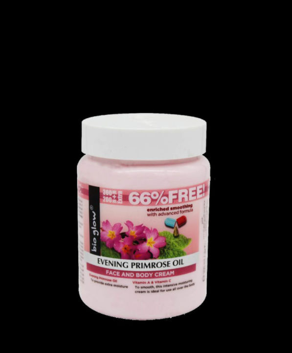 Bio Glow Evening Primrose Oil Face And Body Cream 500ml | Daraz.lk