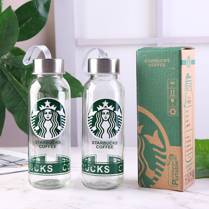 Starbuck drinking glass bottle portable drinking glass (hot-cold ...