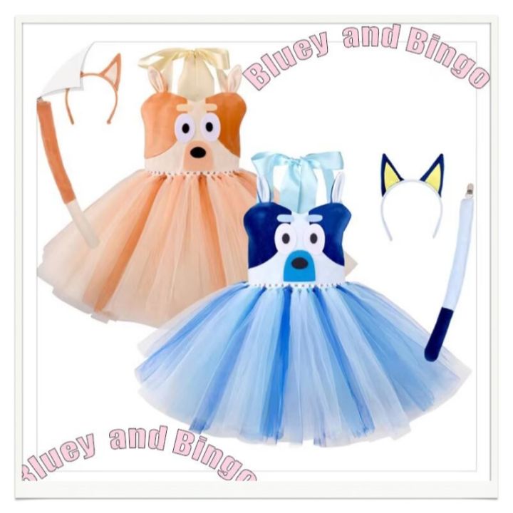 Bluey Party Dress Up Halloween Costume Cosplay Set Stage Performance ...