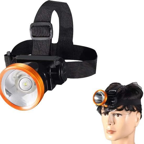 High Power LED Headlamp Rechargeable Headlight Built-in 18650 Battery ...