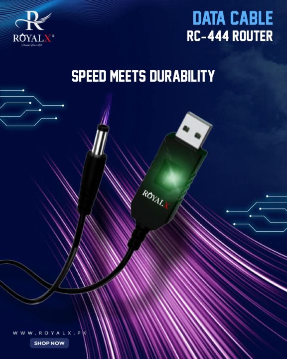 Royal-x RC-444 Voltage Display USB to DC Power Cable for Router Backup ...