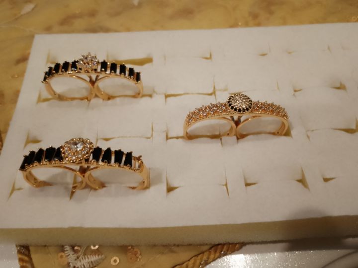 Double Ring Zarkoon Stones Laser Cut | Daraz.pk