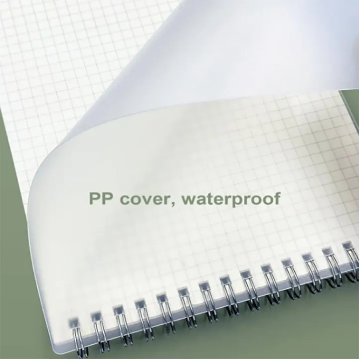 A5/B5/A4 Coil Notebook Grids Upward Flipping Notepad 80 Sheets Hard ...