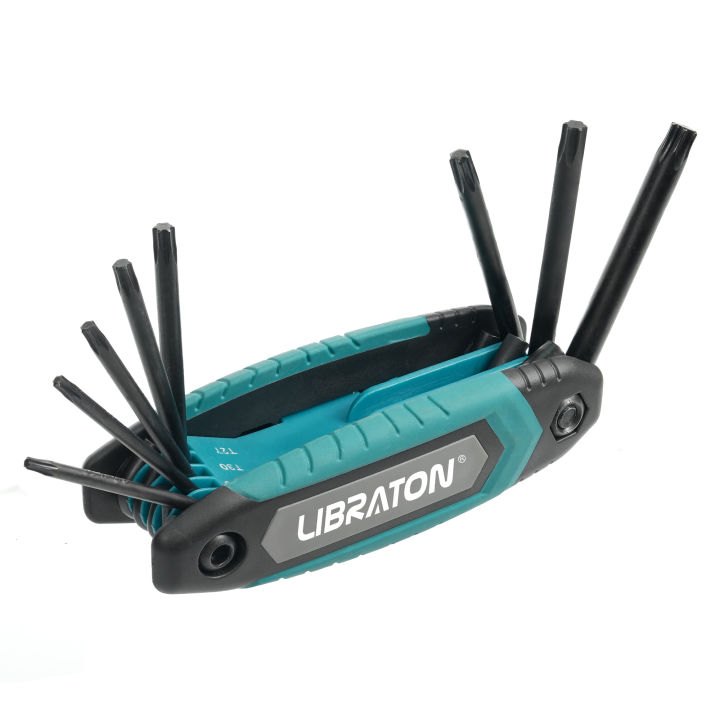 Libraton 8 in 1 Folding Torx Hex Key Allen Pocket Portable Star Wrench ...