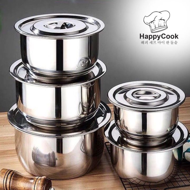 Cooking Pots 5in1 Happy Cook stainless steel Indian | Daraz.lk