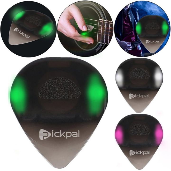 Miwayer LED Luminous Guitar Pick - ABS Electric Heart-shaped Guitar ...