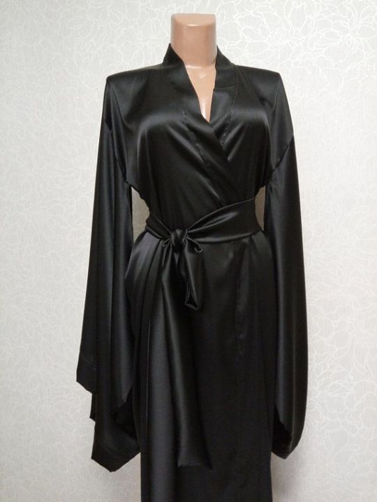 Long Satin Robe Silk Dressing Gown | Daraz.pk