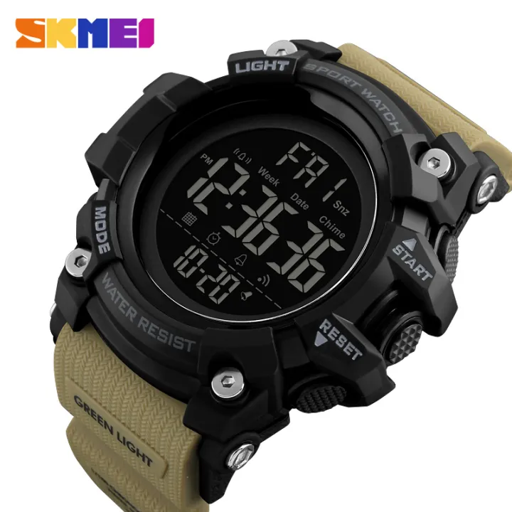 SKMEI Shockproof 2 Time Sport Watch Stopwatch Count Down Mens Digital ...