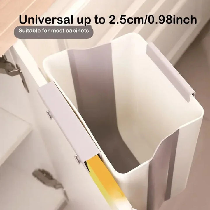 Kitchen & Bathroom Hanging Garbage Bin Foldable Thick-Walled Large ...