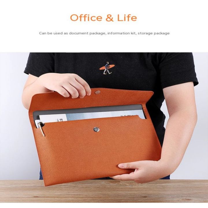 A4 File Information Bag Large Capacity Magnetic Buckle Simple ...