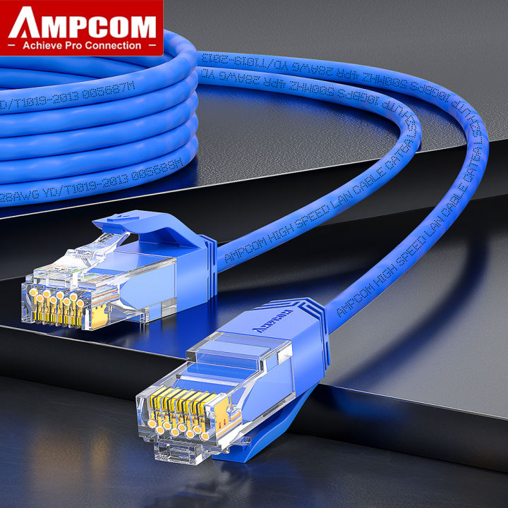 AMPCOM Ethernet Cable, CAT6A Ultra Thin RJ45 Lan Cable UTP RJ 45 ...