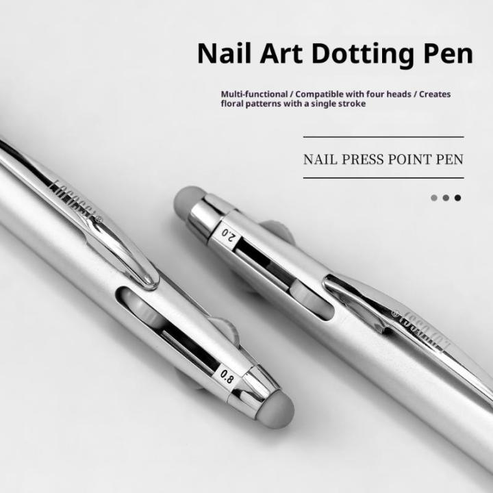 Quality 4-in-1 Nail Dotting Pen Tool Multifunctional 4 Interchangeable ...