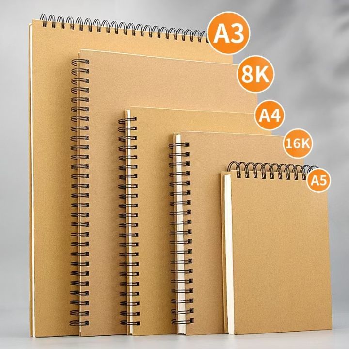 A3/A4/A5/8k/16k Sketchbook Thick Paper 160 GSM Notebook for painting DIY Creative Practice ...