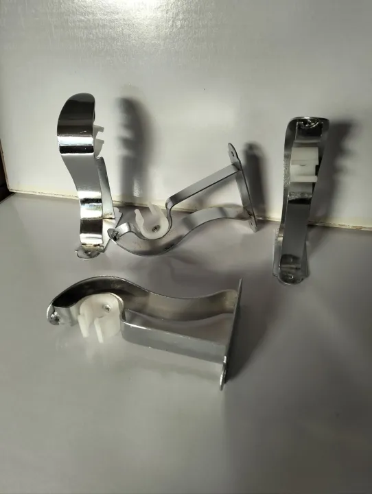 2 Pc Parda Bracket, Curtain Pipe Holder, Curtain Pipe Wall Fixer | Daraz.pk