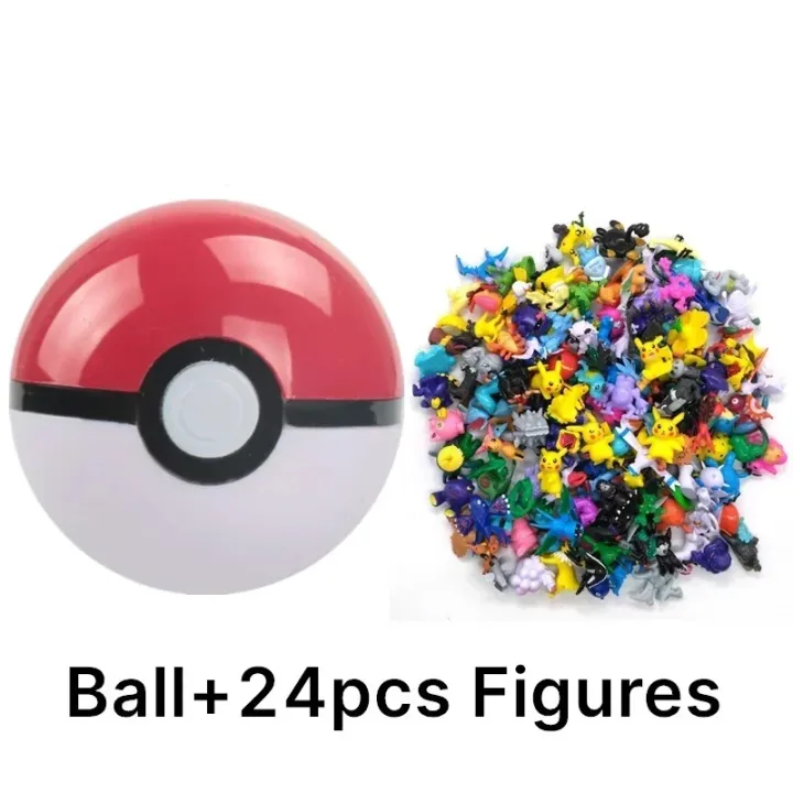 Pokemon 7cm Pokeball with Figures Action Anime Figures Cute Model Toy ...