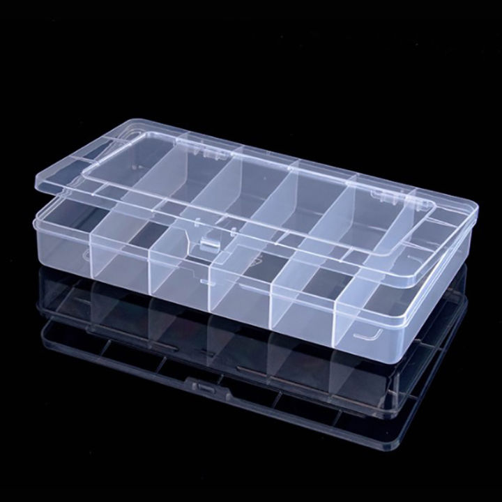 6 Grid Rectangular Storage Box PP Plastic Transparent Box Lure Fishing ...