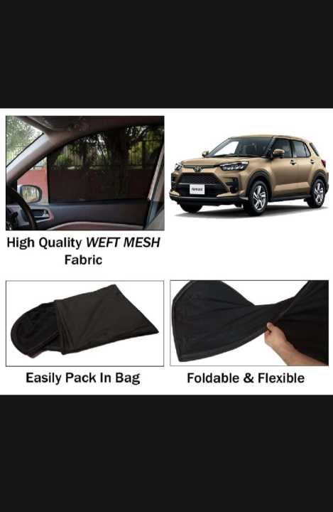 Dark & Flexible Side Blinds for Toyota Raize & Daihatsu Rocky set of 04 ...