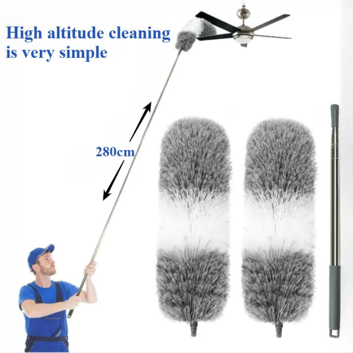 2.8M Duster Brush Microfiber Duster Extendable Curved Ceiling Cleaning ...
