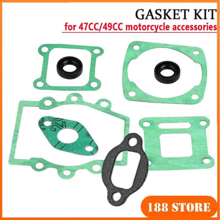 Engine gasket set suitable for 47cc and 49cc mini motorcycle four-wheel ...
