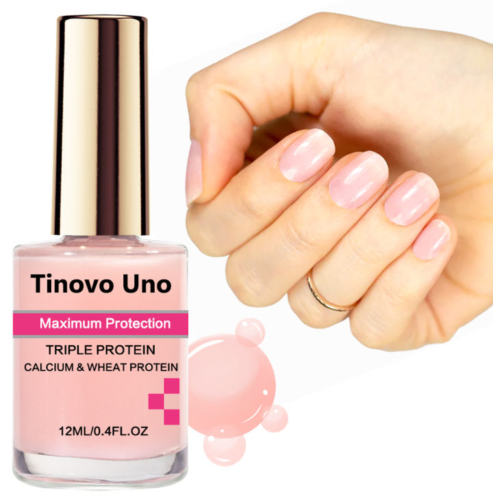 Tinovo Uno Pink Nail Strengthener Calcium Wheat Protein Nail Hardener ...