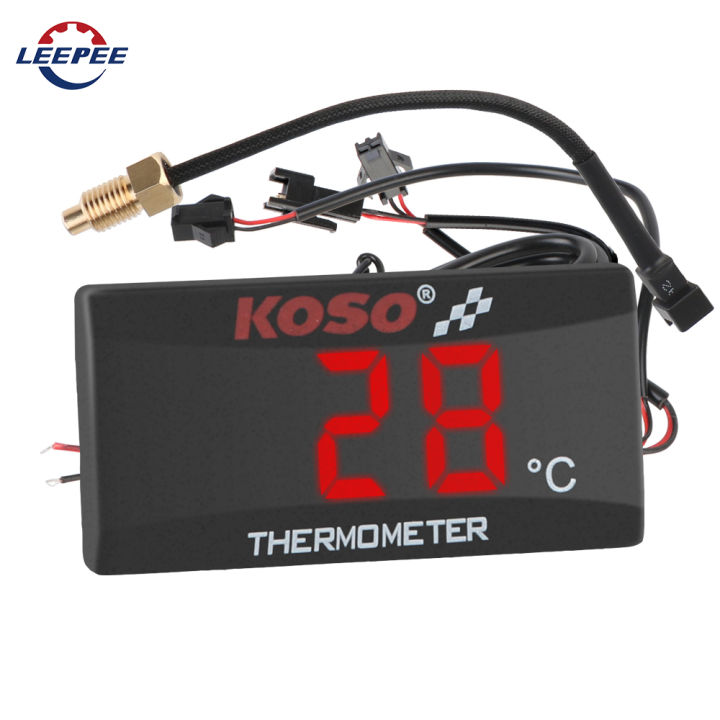 Temperature Meter Water Tank Retrofit 0~120°C Monitor Red Blue ...