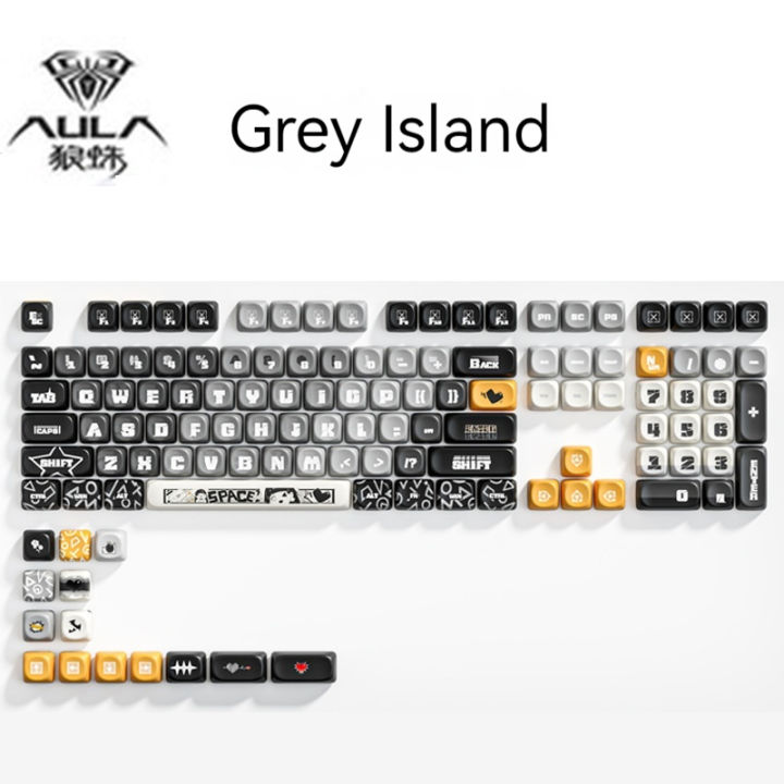 AULA Keycaps LEOBOG Side Carving Gradient PBT Thermally sublimated ...