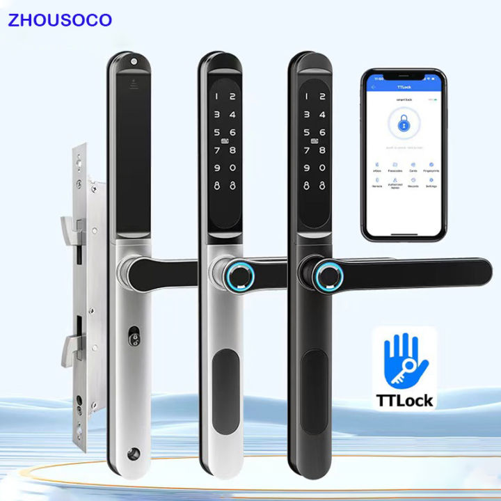Waterproof Ttlock Outdoor Aluminum Sliding Door Lock Fingerprint ...