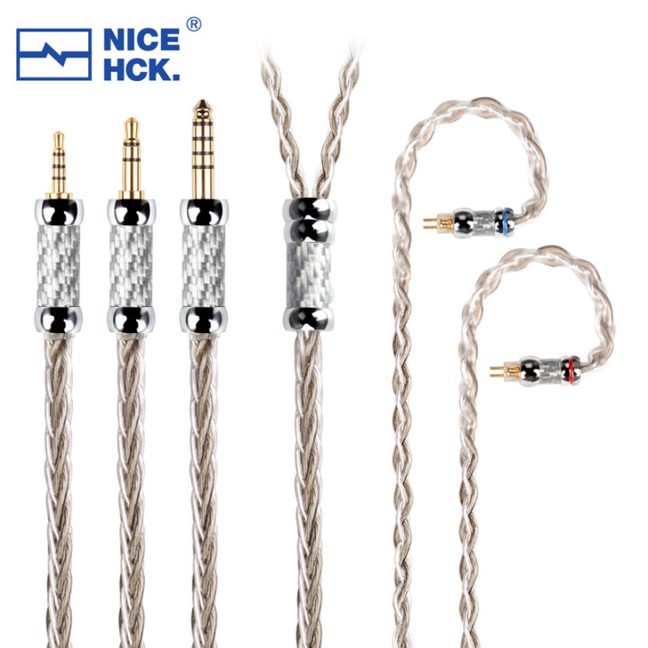 NICEHCK SilverCat HiFi Audio Replace IEM Wire 8 Core Silver Plated ...