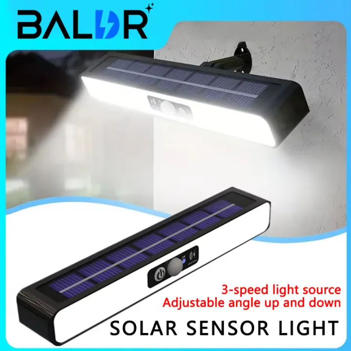 Super Bright Outdoor LED Sensor Solar Light Red and Blue Warning Light ...