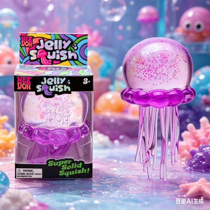 Schylling NeeDoh Jellyfish Bunny Jelly Squish Stress Toy Fidget Sensory ...