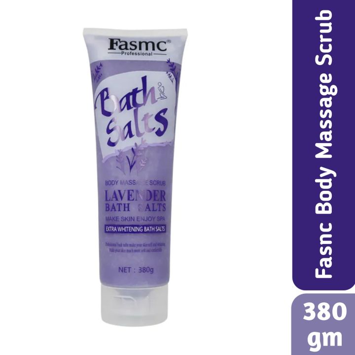 FASMC Lavender Bath Salts Body Massage Scrub – 380g | Daraz.com.bd