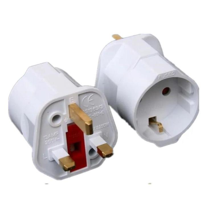 Multifunctional EU European To UK Plugs Adapter Power Converter 2 Pin ...