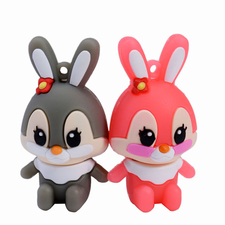 Lovely Rabbit USB Flash Drives 128GB Cute Memory Stick 64GB Real ...