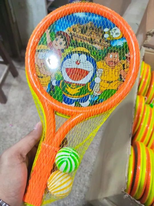 Plastic Racket Pair With 2 Balls Super Bouncy Racket For Boys And Girls ...